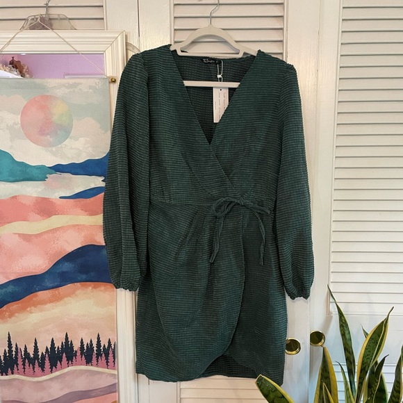 Simplee Apparel | Dresses | Nwt Simplee Teal Faux Wrap Dress | Poshmark
